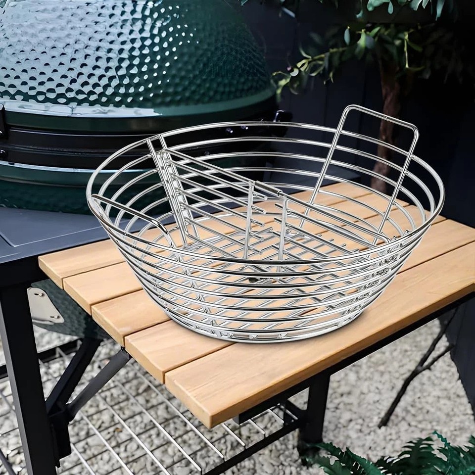 Stainless Steel Charcoal Ash Basket for Large Big Green Egg & Kamado ...