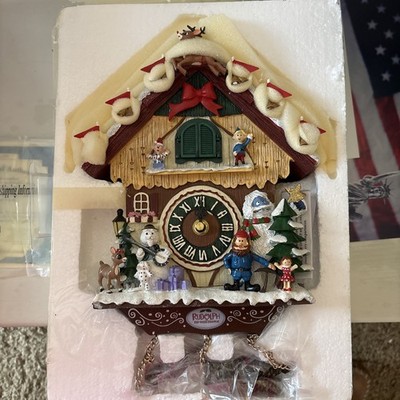 Bradford Exchange Rudolph the Red Nosed Reindeer Musical Cuckoo Clock ...