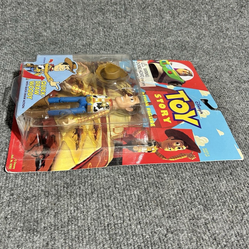 Disney Pixar Toy Story Quick Draw Woody Think Way Vintage Action Figure ...