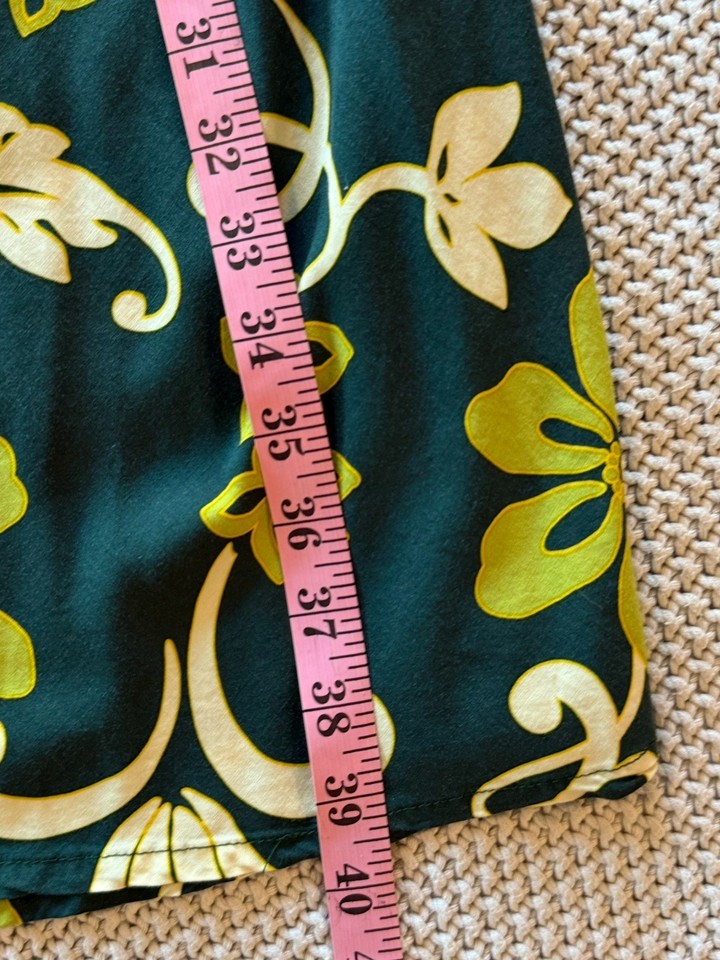 Hilo Hattie Dress Women's Size L Green Coastal Chic Kaftan Hawaiian ...