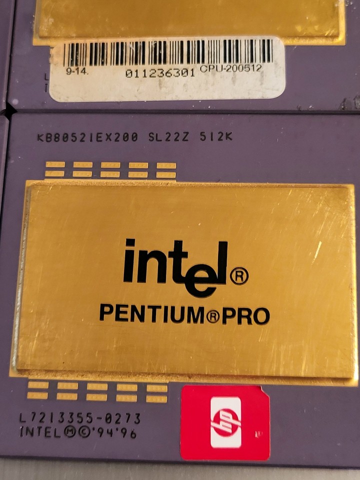 Four CPU's per order! 512K Pentium Pro Processors - for Gold Recovery, | eBay