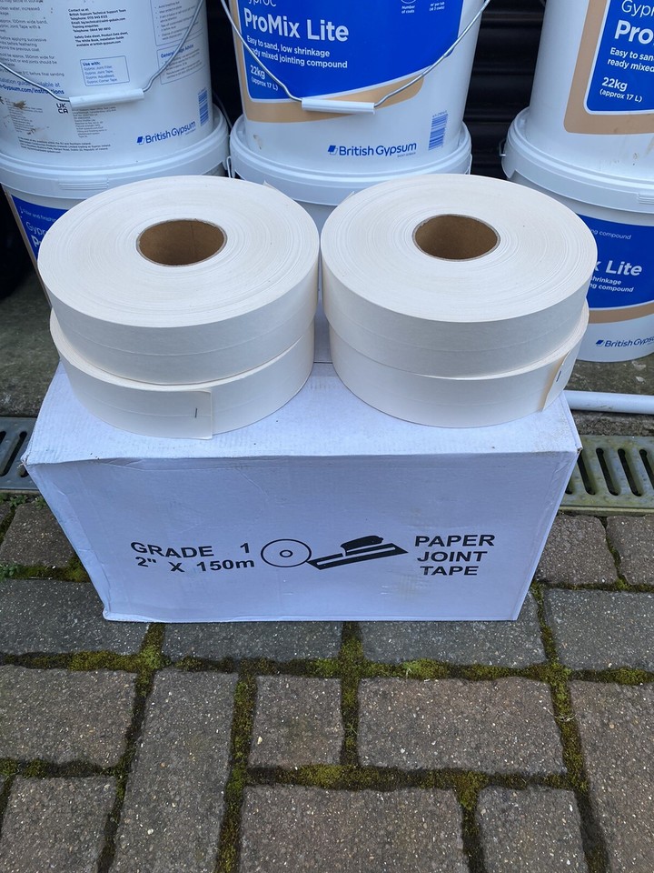 Drywall Paper Tape/plasterboard Joint Tape 150m X 50mm Creased ...