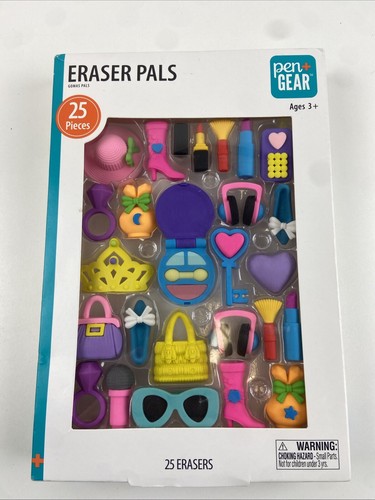 NIP Pen & Gear Eraser Pals 25 Eraser Set Fashion 724328210544| eBay