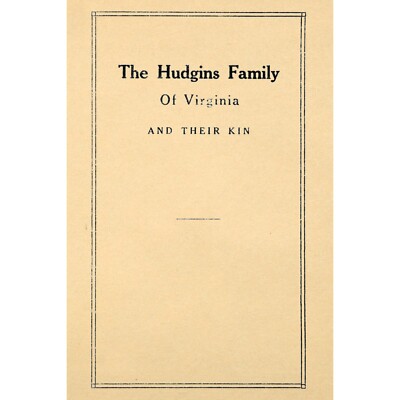 The Hudgins Family of Virginia | eBay