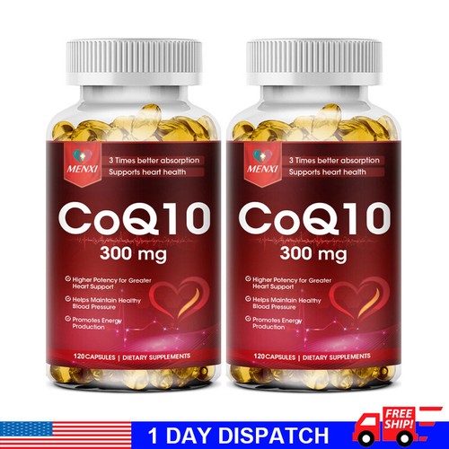 COQ 10 Coenzyme Q-10 300mg Heart Health Support, Increase Energy ...