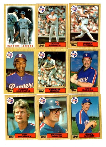 1987 Topps Tiffany Texas Rangers Team Set (28 cards) | eBay