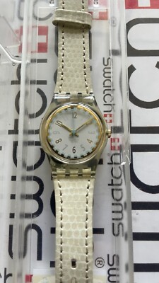 Swatch Golden Bride LK123 1990 Standard Ladies 25mm Leather Vintage Box ...