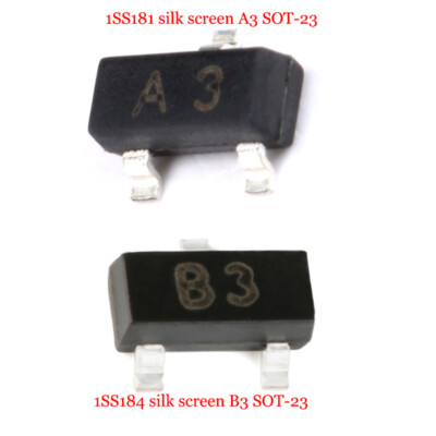 20pcs SMD 1SS181/1SS184 silk screen A3/B3 SOT-23 80V/100mA switching diode | eBay