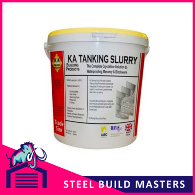 10 x KA TANKING SLURRY - 25kg BUCKETS - WATER & DAMP PROOFING - GREY OR ...