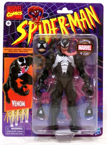Hasbro Marvel Legends Spider-Man Retro Card Venom 6" Figure New Sealed ...