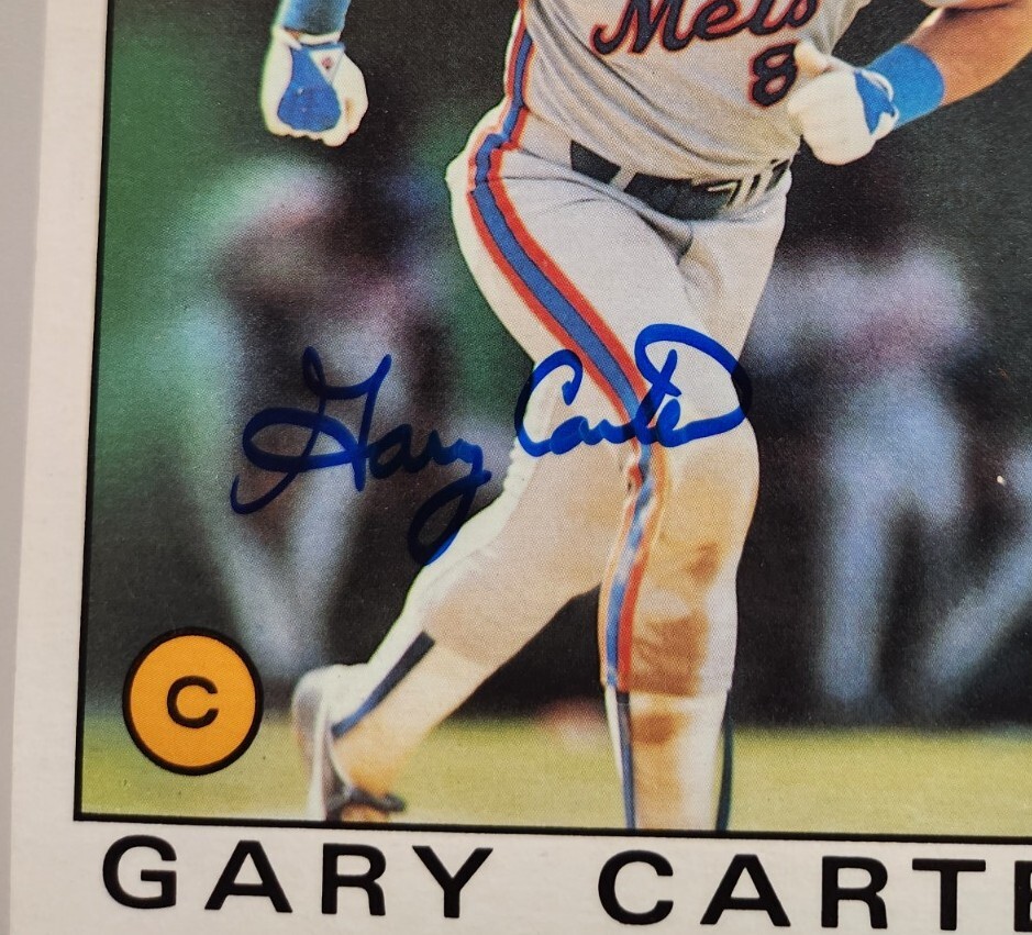 Gary Carter Signed 1986 Topps Super 5x7 #19 JSA COA Autograph Mets HOF ...