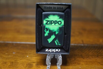 EXPLODING SKULL WITH ZIPPO LOGO ZIPPO LIGHTER MINT IN BOX | eBay