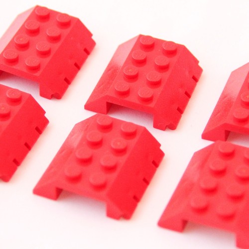 Hinged Roof Sloped Edges 4x4 Genuine Lego Part 4857 Brand New RED 6 ...