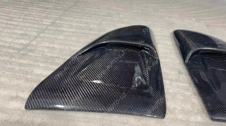 For Porsche 718 Cayman GT4RS style Real Carbon Rear Window Louver Side ...