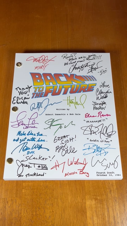 Back to the Future Script Signed - Autograph Reprints - 139 Pages ...