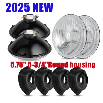For Mercedes-Benz 380SL 450SL 560SL 4PC 5.75" inch Headlight H4 Halogen ...