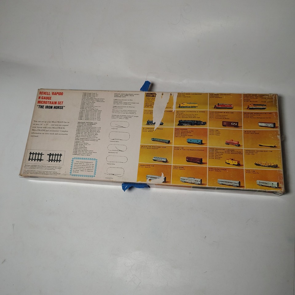 Vintage Revell Rapido Micro N Gauge Electric Train Set Iron Horse ...