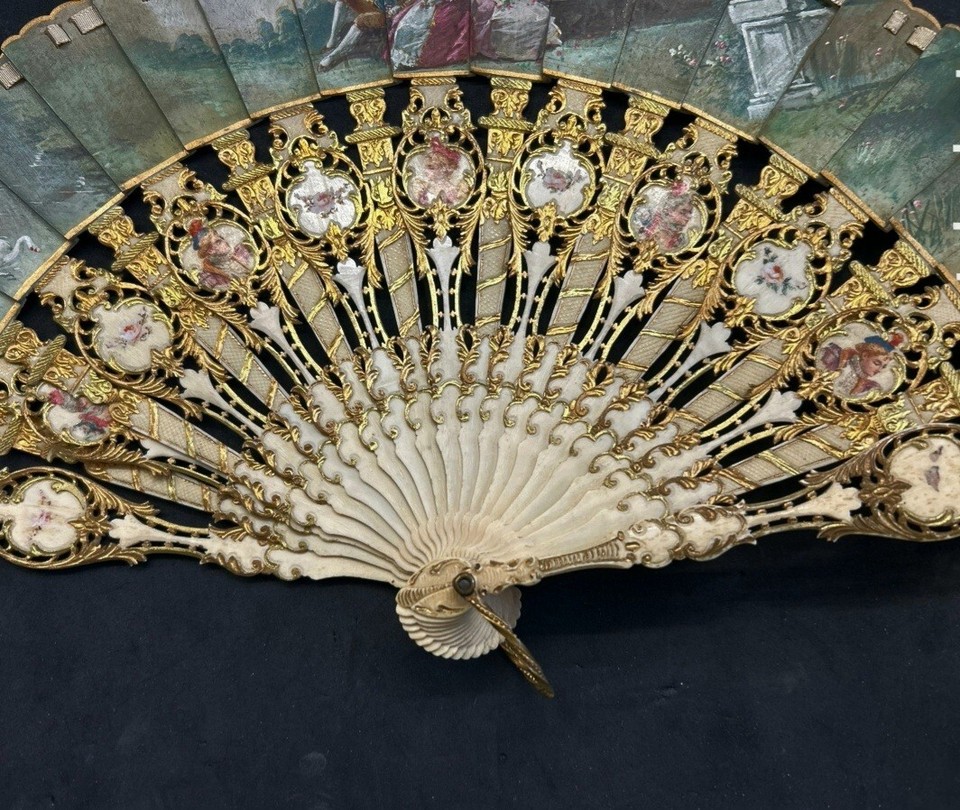 Fine Antique 18th Museum Quality French Hand Painted Rococo Romantic ...