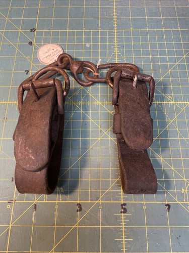 Vintage Western Cowboy Horse Hobbles Leather iron chains Country Decor ...