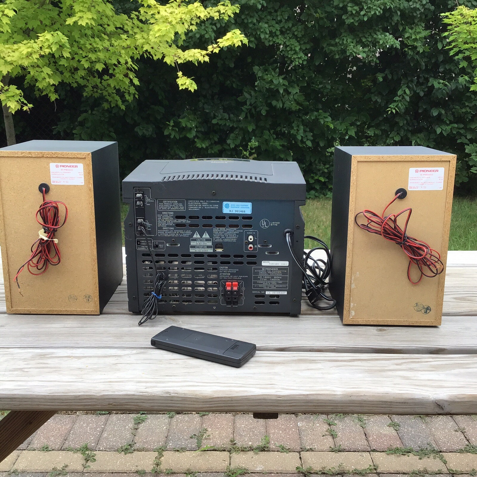 Pioneer Mini Stereo System AM FM Dual Cassette Audio XR-P500 - CD DOES ...