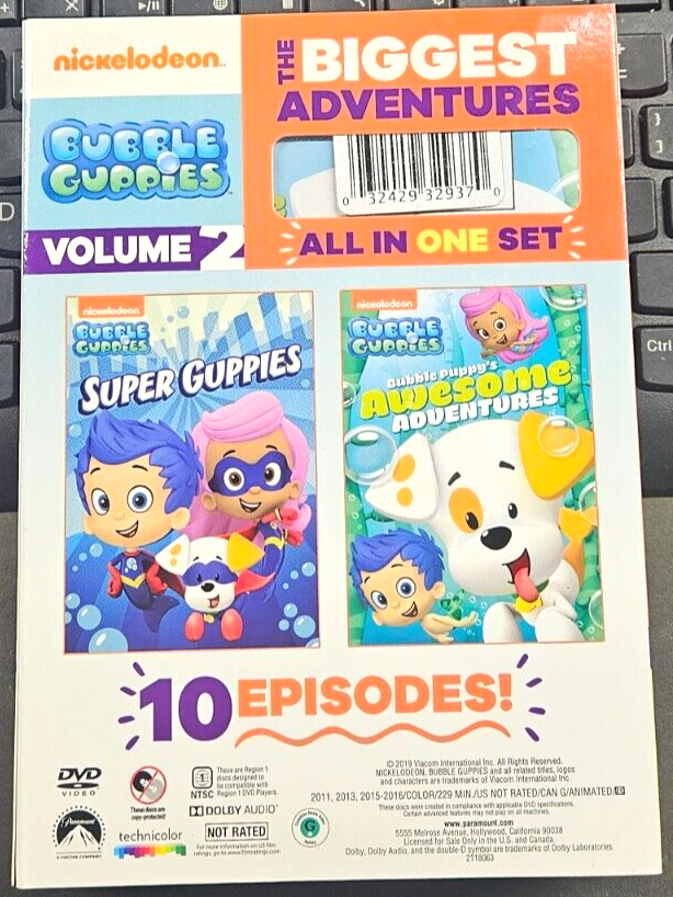 BUBBLE GUPPIES' BIG HITS VOLUME 2 OVER 3 HOURS OF CONTENT (DVD) BRAND ...