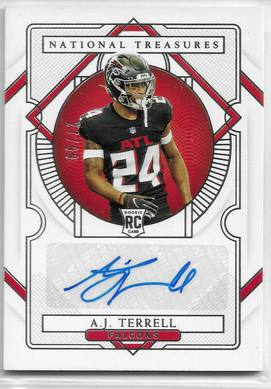 A.J. TERRELL 2020 PANINI NATIONAL TREASURES AUTOGRAPH AUTO ROOKIE /99 ...