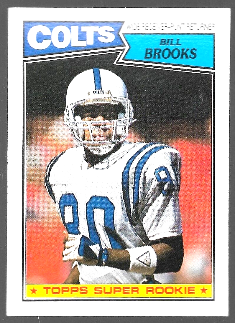 1987 Topps Super Rookie Bill Brooks 378 Baltimore Colts Football | eBay