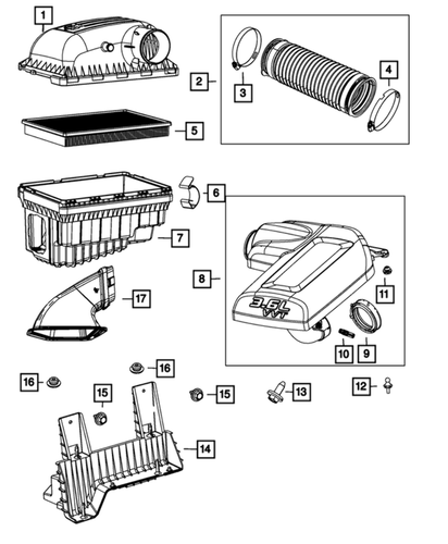 New Genuine Mopar Air Cleaner Seal (2013-2024) OE 68105185AA | eBay