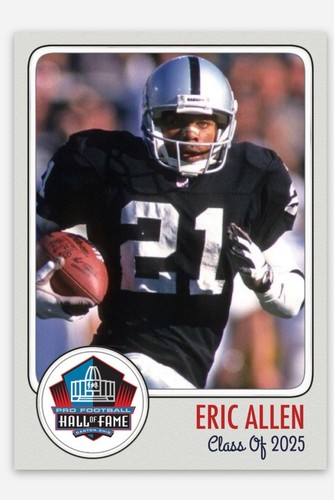 Eric Allen 2025 hall of fame HOF art card Oakland Raiders | eBay