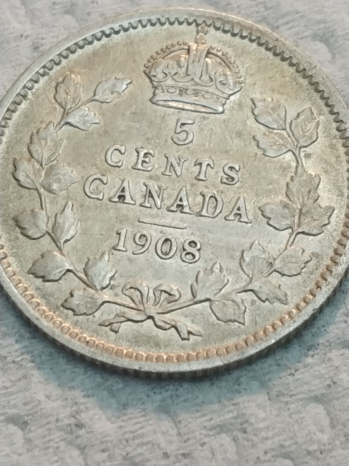 1908 large 8 Canada silver 5 cents | eBay