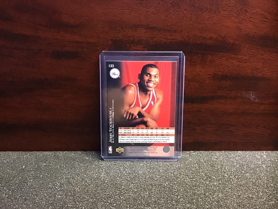 1995-96 UPPER DECK ROOKIE CARD PHILADELPHIA 76ers JERRY STACKHOUSE #133 ...
