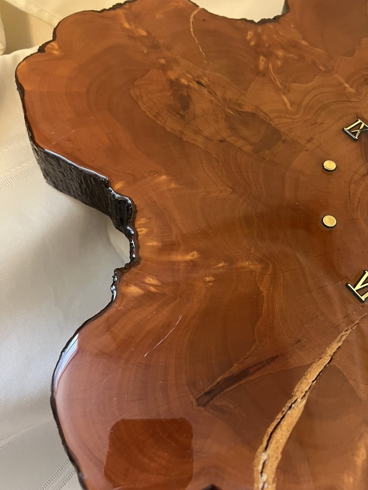 Cypress Tree Wood Slab Wall Clock Vintage - Huge 29” Across | eBay