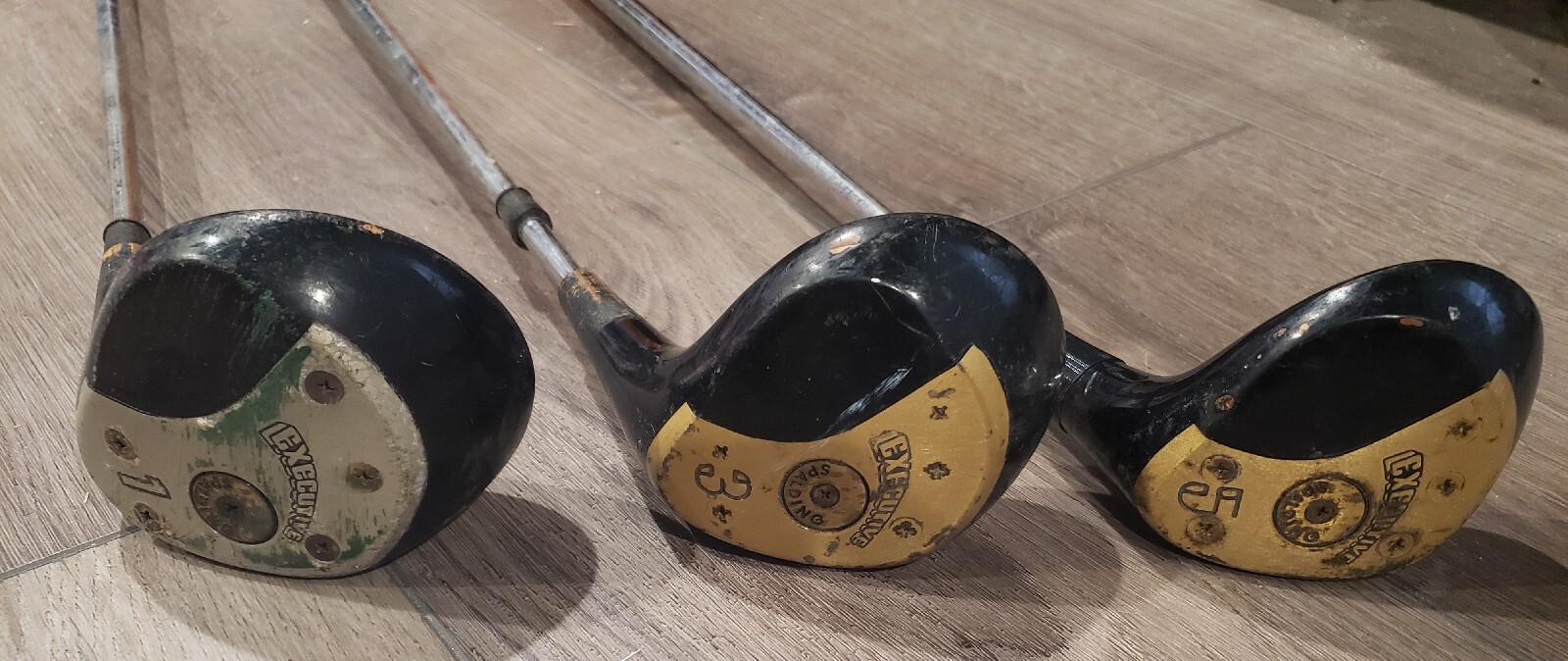 VINTAGE Spalding Executive Profesional Golf Clubs SET. 1-3-5 (Lot Of 3 ...