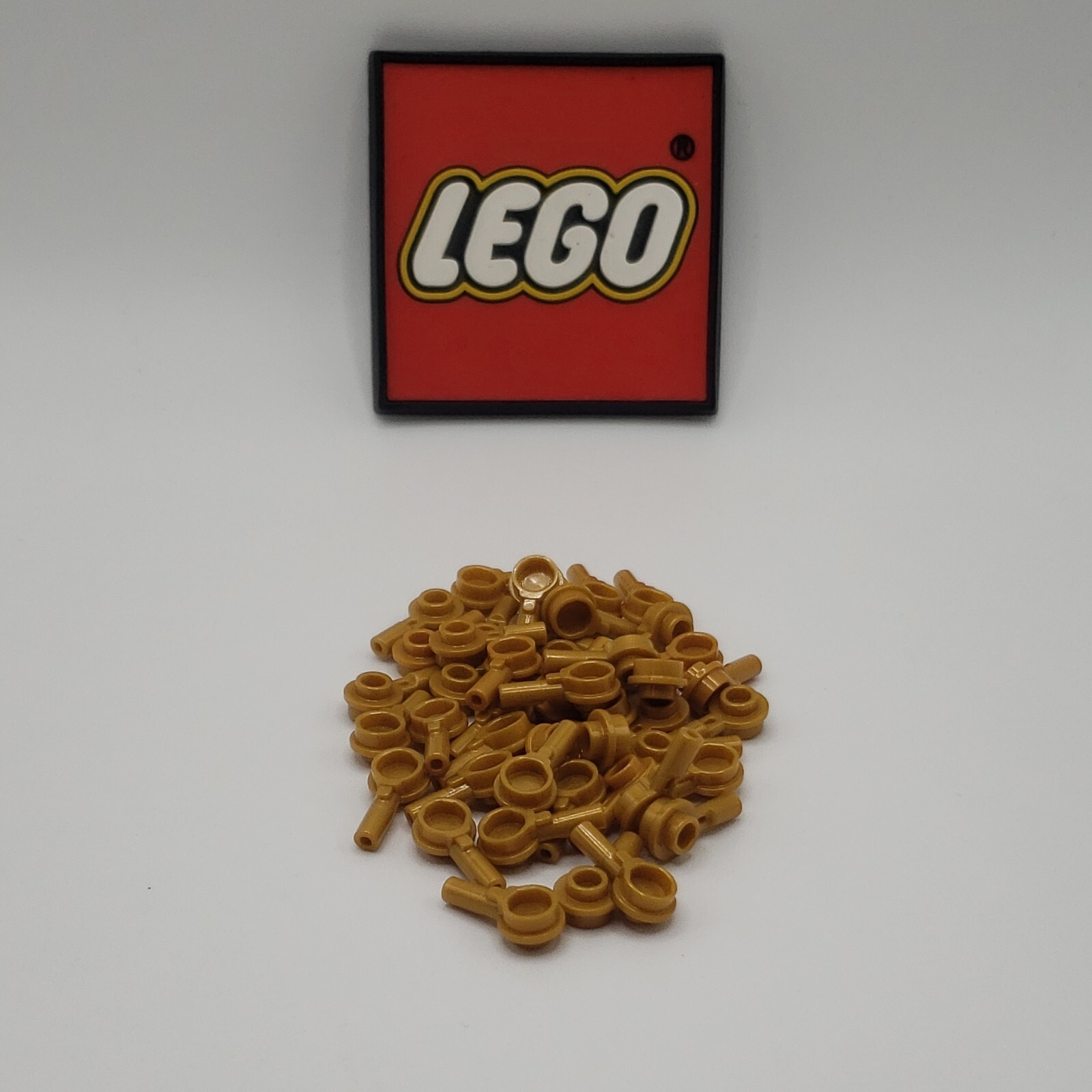 LEGO Bar 1L w 1 x 1 Round Plate PEARL GOLD (x45) 32828 NEW PARTS BULK ...