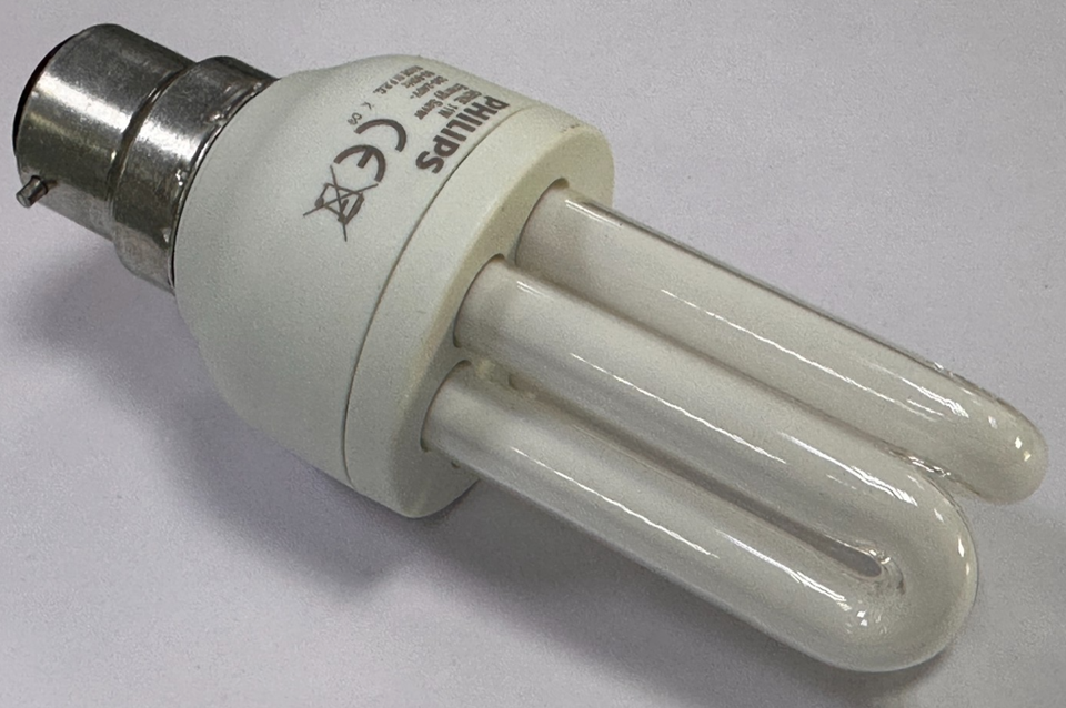 1x 11W (=60W) Philips Low Energy Power Saving CFL Stick Light Bulbs BC ...