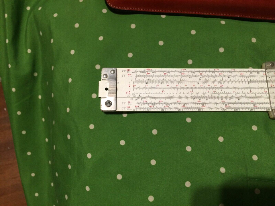 Vintage Pickett N803-T slide ruler Synchro Scale leather case | eBay