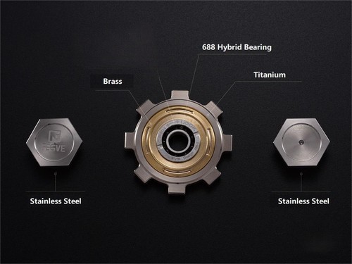 Titanium Brass Stainless Steel Fidget Spinner Kids Adult Fidget Toy EDC ...