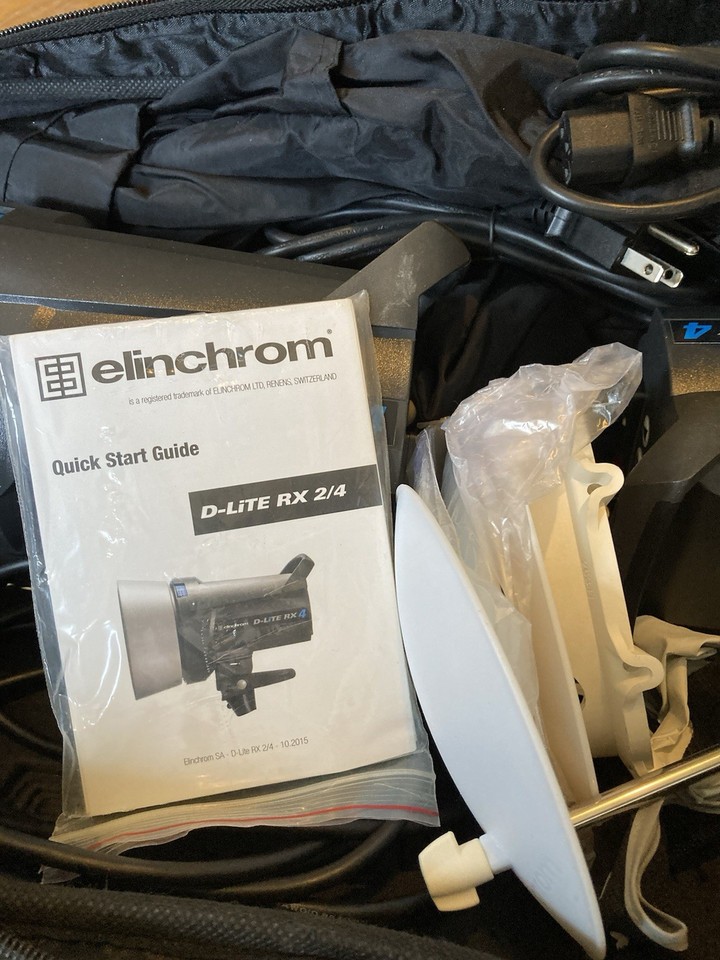 Elinchrom D-Lite 400W/s RX 4 Flash Head (c2) w/ Soft box And Diffusers ...