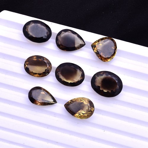 8 Pcs Natural Bio Lemon Quartz 13mm-16mm Mix Faceted Cut Huge Size ...