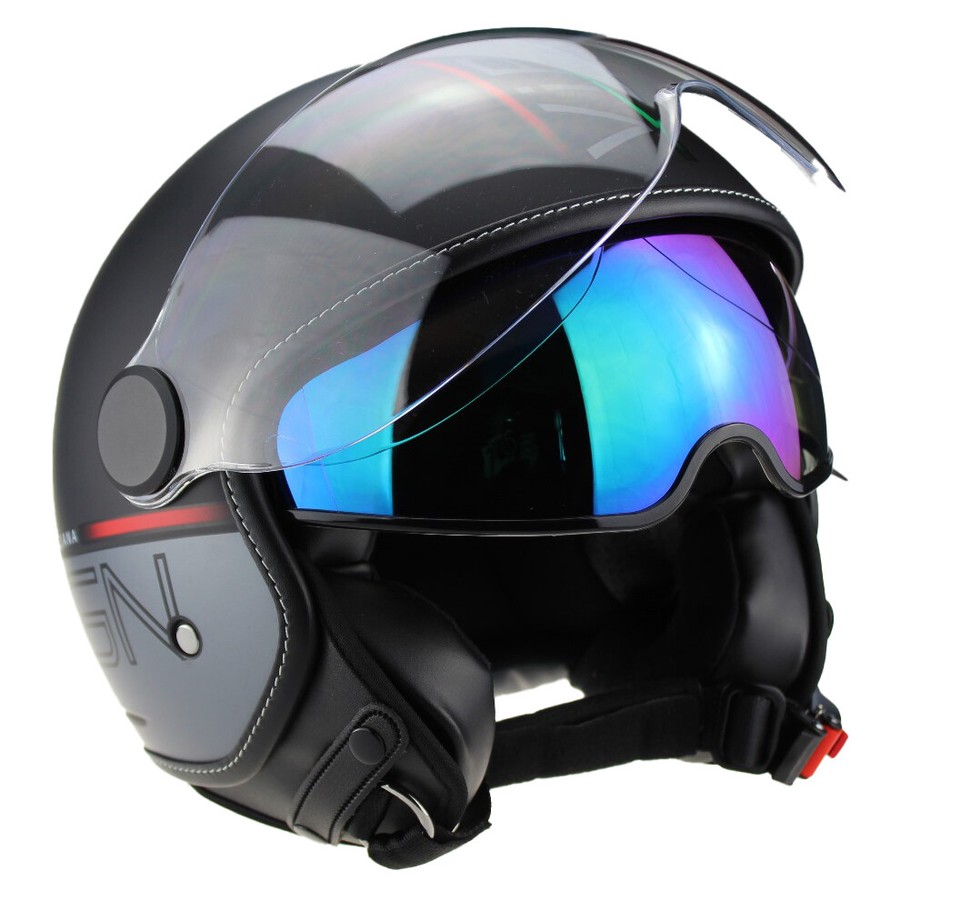 VIPER OPEN FACE RS-V19 SCOOTER MOTORCYCLE HELMET DUAL VISOR FORZA ITALY ...