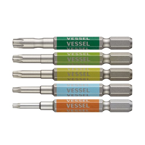 VESSEL 40V compatible one-side Torx bit 5pcs T10H/T15H/T20H/T25H/T30H× ...