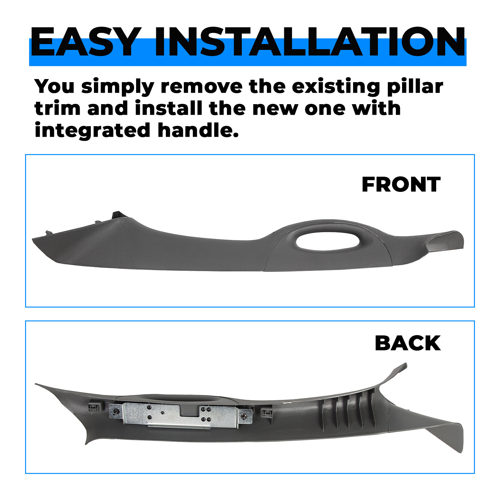 NEW Driver Left Side A Pillar Trim Handle Grey For 2004 05-2008 Ford ...