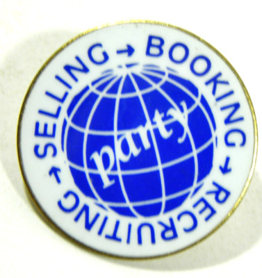 Vintage Selling Booking Recruiting Party Pin Business Company Industry ...