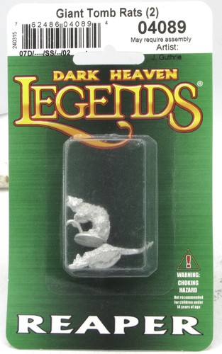 Reaper 04089 Giant Tomb Rats [2] (Dark Heaven Legends) Rodents Vermin ...
