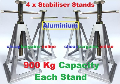 4 x CARAVAN STABILISER STANDS CAMPER TRAILER SUPPORT LEGS JACKS CAR ...