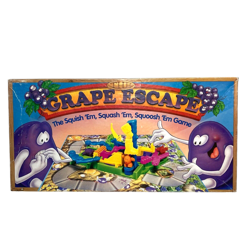 Vintage 1992 Grape Escape Board Game Parker Bros. Missing Orig Die ...