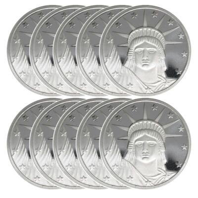 1 oz SilverTowne Lady Liberty Silver Round (New - Lot of 10) | eBay