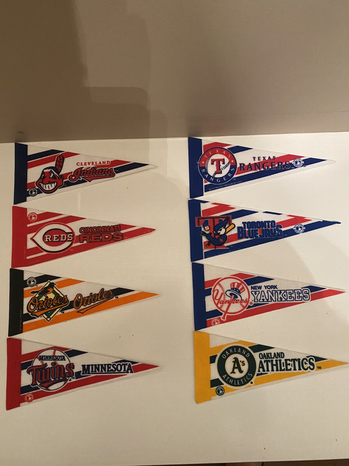 MLB Mini Pennants Vintage Late 80s-90s All Teams incl~Expos and Indians ...