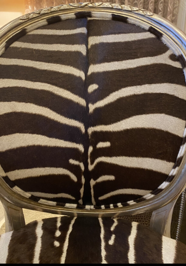 J.Robert Scott Original Genuine Zebra Skin Hide Chair | eBay