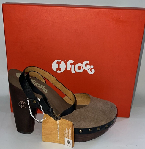 Flogg Suede Sandal Clog Woman Size EU 38 Brown FM17 | eBay
